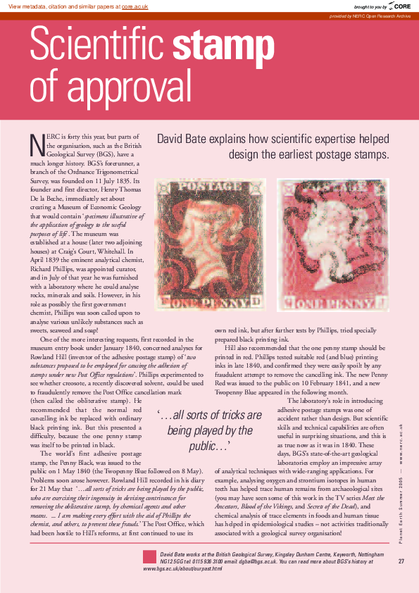(PDF) Scientific stamp of approval
