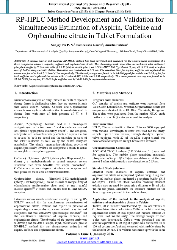 (PDF) RP-HPLC Method Development And Validation ForSimultaneous Estimation of Artemether ...