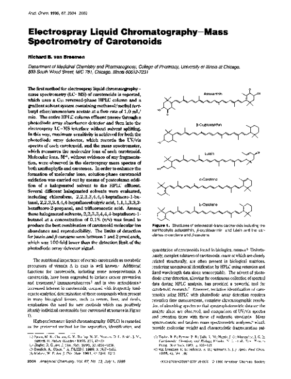 (PDF) Electrospray Liquid Chromatography/Mass Spectrometry of Ginsenosides
