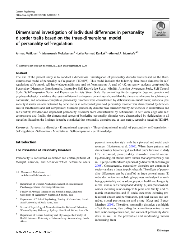 (PDF) Dimensional investigation of individual differences in ...