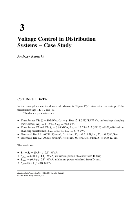 (PDF) Voltage Control in Distribution Systems