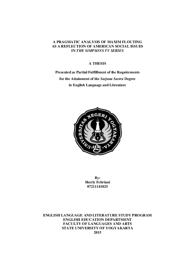 (PDF) Pragmatic Analysis of Maxim Flouting as a Reflection of American ...