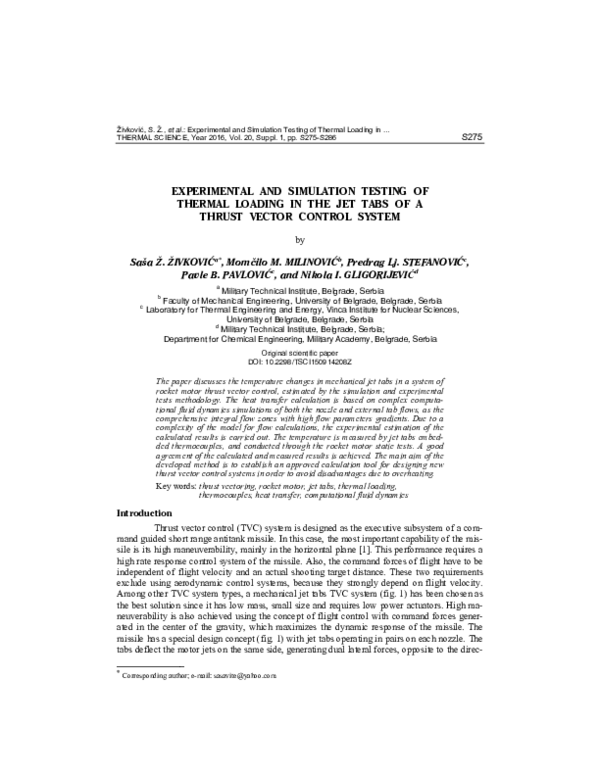 (PDF) Design and Implementation of a Thrust Vector Control (TVC) Test ...