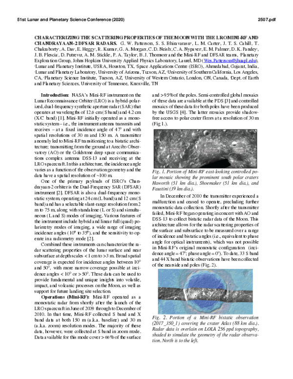 (PDF) Characterizing the Scattering Properties of the Moon with the LRO ...