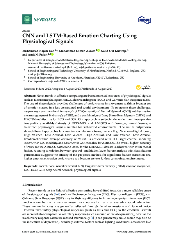 (PDF) CNN and LSTM-Based Emotion Charting Using Physiological Signals (PDF) CNN and LSTM-Based Emotion Charting Using Physiological Signals