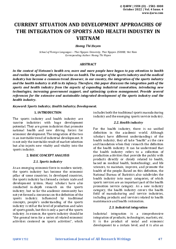 (PDF) CURRENT SITUATION AND DEVELOPMENT APPROACHES OF THE INTEGRATION ...