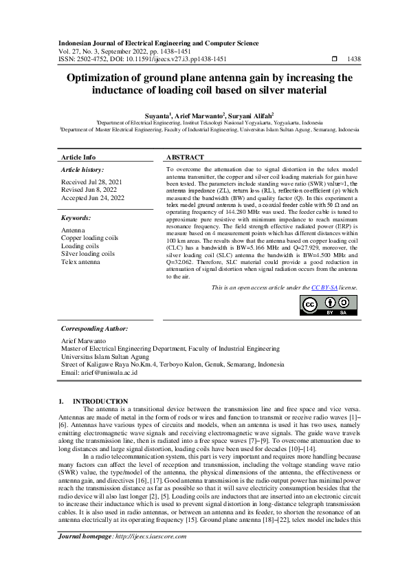 (PDF) Optimization of ground plane antenna gain by increasing the inductance of loading coil ...