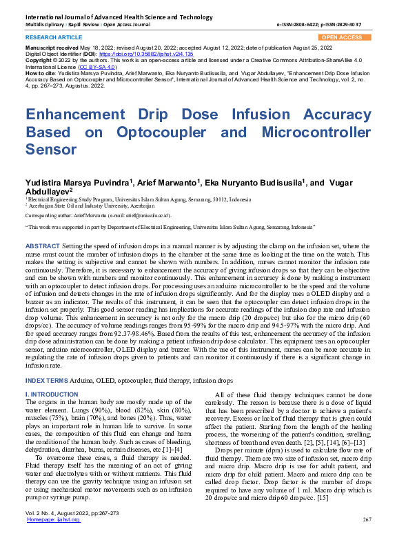 (PDF) Enhancement Drip Dose Infusion Accuracy Based on Optocoupler and ...