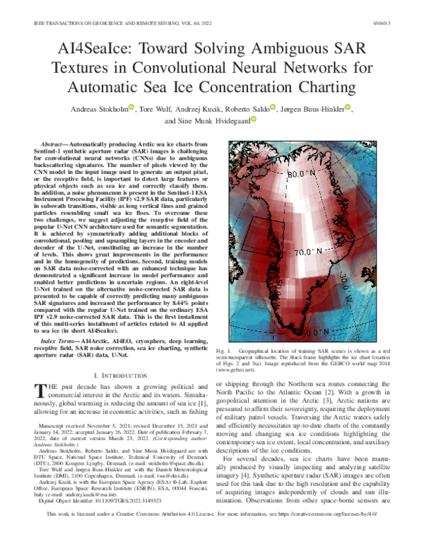 (PDF) AI4SeaIce: Toward Solving Ambiguous SAR Textures in Convolutional Neural Networks for ...