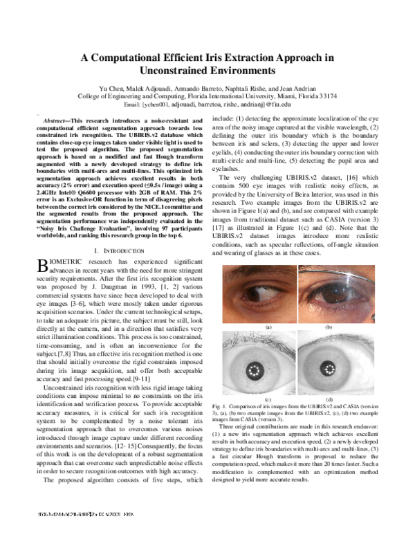 (PDF) A computational efficient iris extraction approach in ...