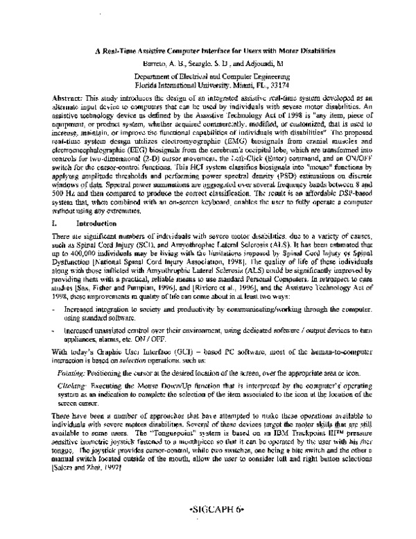 (PDF) A real-time assistive computer interface for users with motor ...