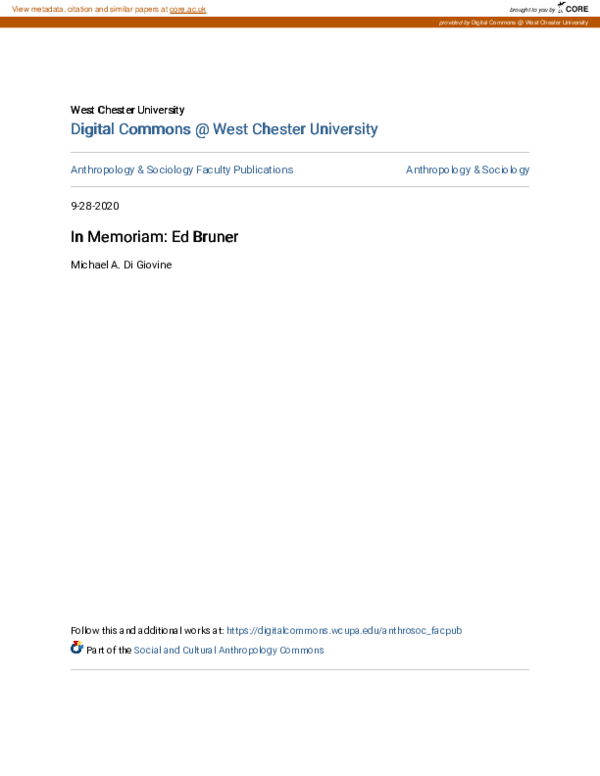 (PDF) In Memoriam: Ed Bruner