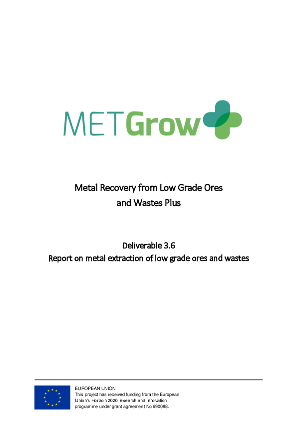(PDF) Metal Recovery from Low Grade Ores and Wastes Plus Deliverable 3