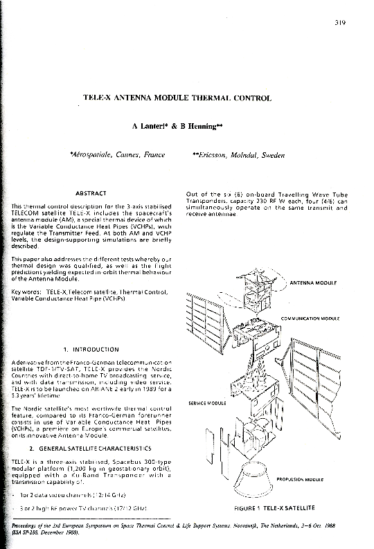 (PDF) TELE-X antenna module thermal control