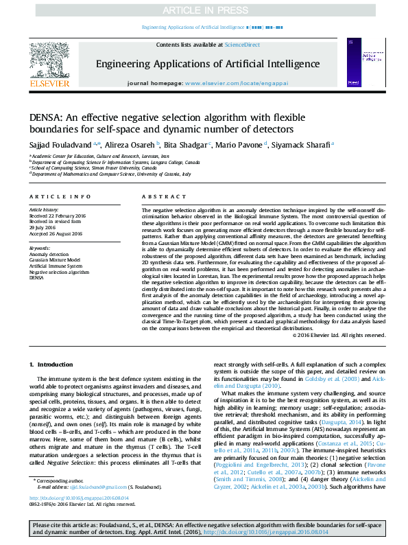 (PDF) DENSA: An effective negative selection algorithm with flexible boundaries for self-space ...
