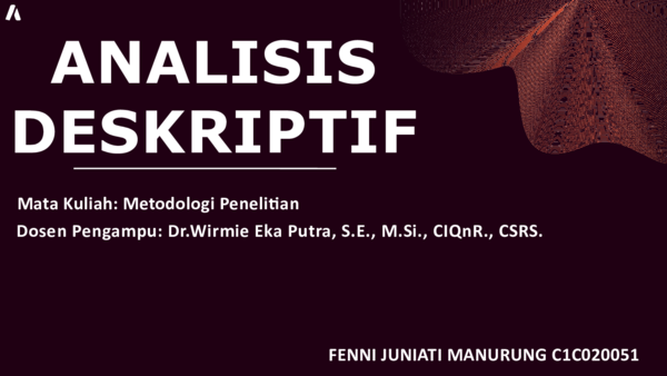 (PPT) PPT ANALISIS DESKRIPTIF