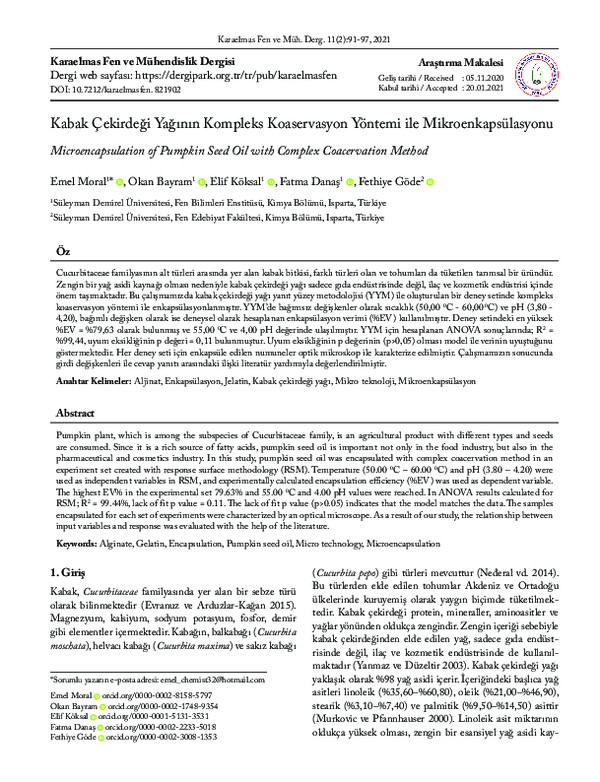 (PDF) Microencapsulation of Pumpkin Seed Oil with Complex Coacervation ...
