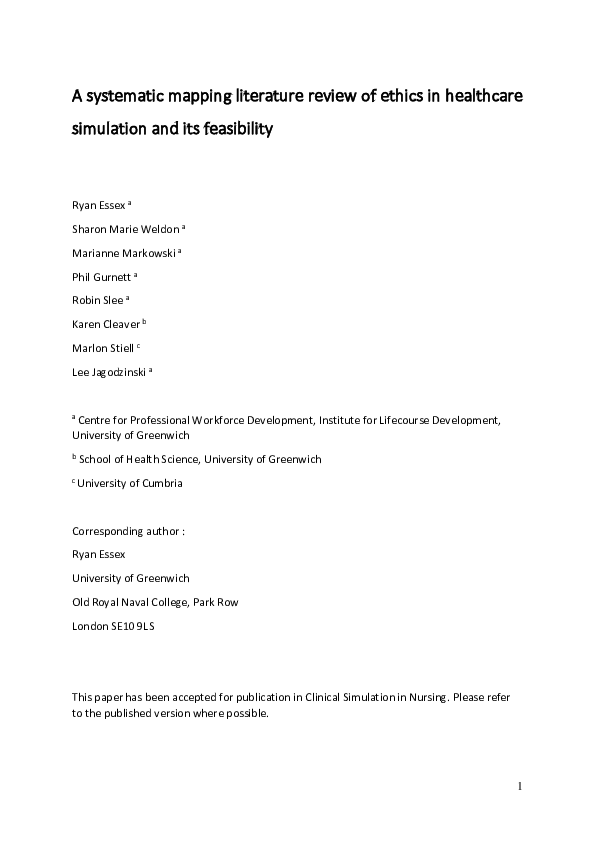 (PDF) A Systematic Mapping Literature Review of Ethics in Healthcare ...