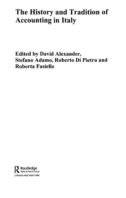 (PDF) The History and Tradition of Accounting in Italy