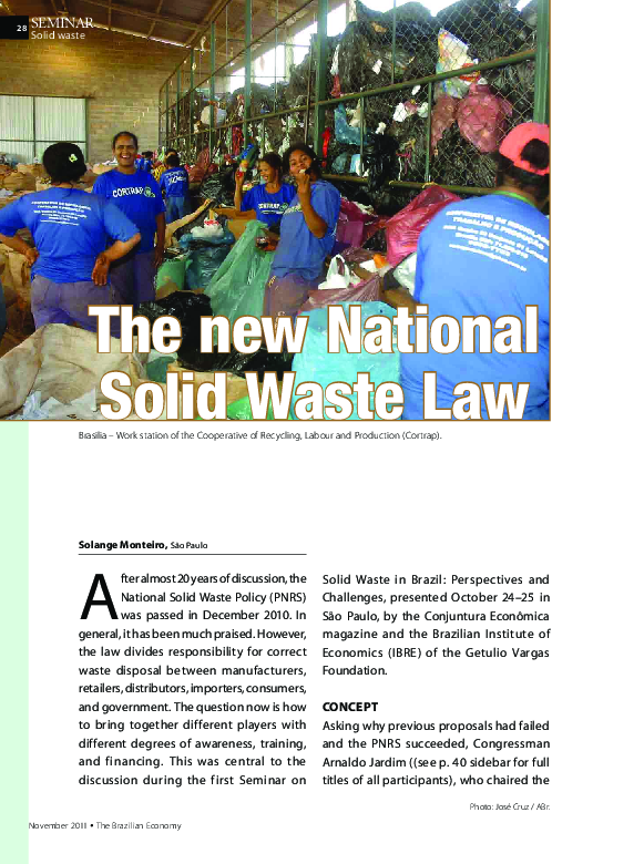 (PDF) The new National Solid Waste Law