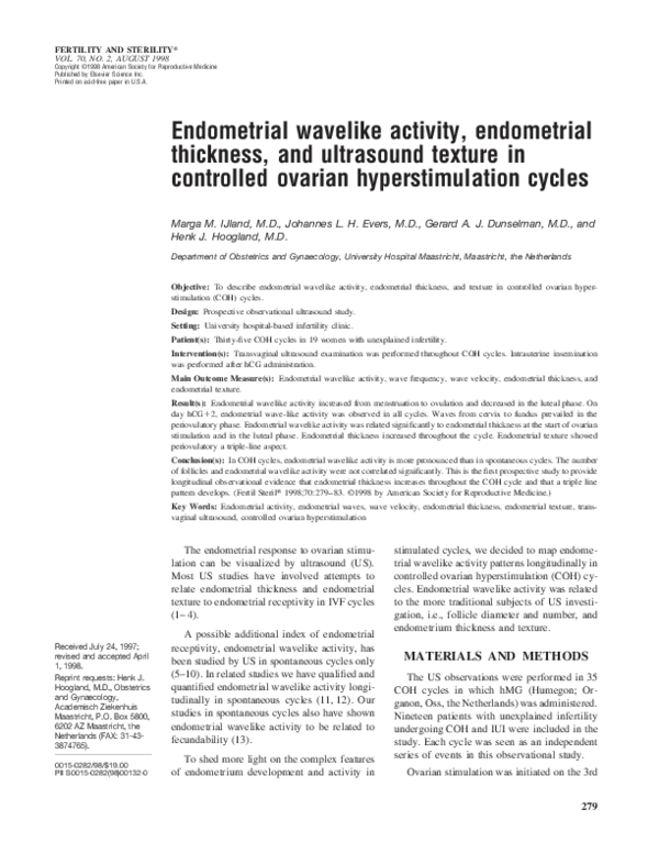 (PDF) Endometrial wavelike activity, endometrial thickness, and ...