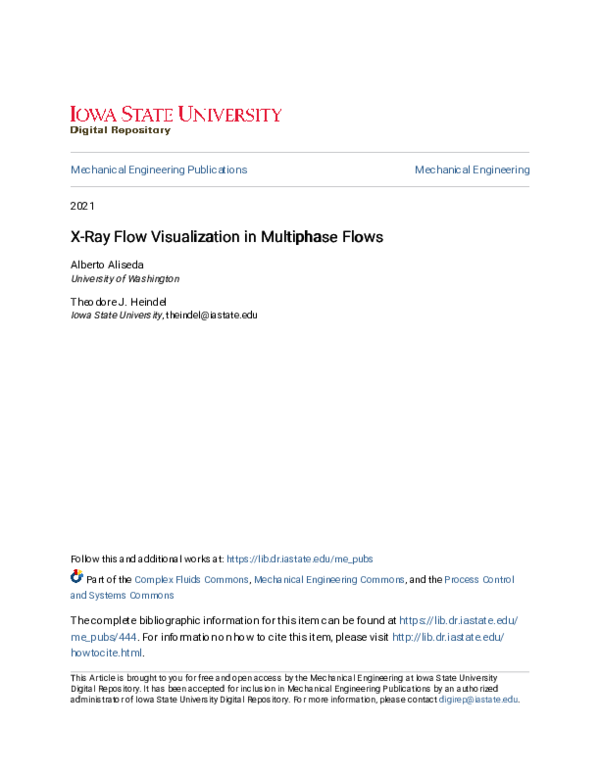 (PDF) X-Ray Flow Visualization in Multiphase Flows
