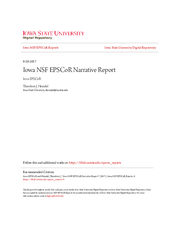 (PDF) Iowa NSF EPSCoR Narrative Report