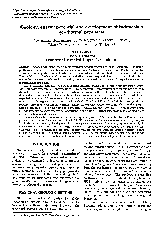 (PDF) Geology, energy potential and development of Indonesia\'s ...