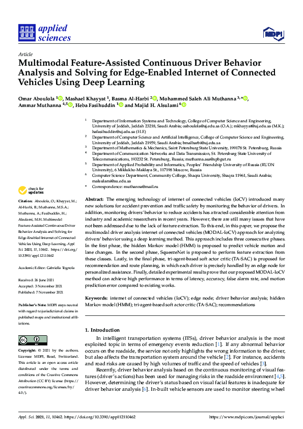 (PDF) Multimodal Feature-Assisted Continuous Driver Behavior Analysis and Solving for Edge ...