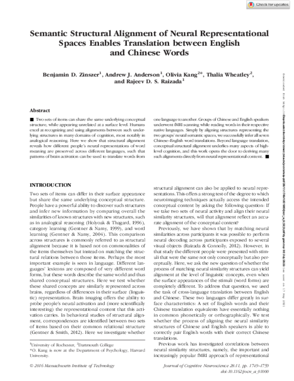 (PDF) Semantic Structural Alignment of Neural Representational Spaces ...