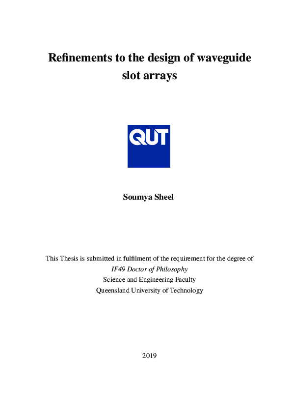 (PDF) Refinements to Design of Waveguide Slot Arrays