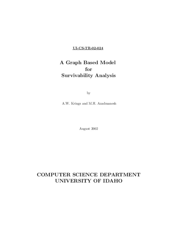 (PDF) A Graph Based Model for Survivability Analysis