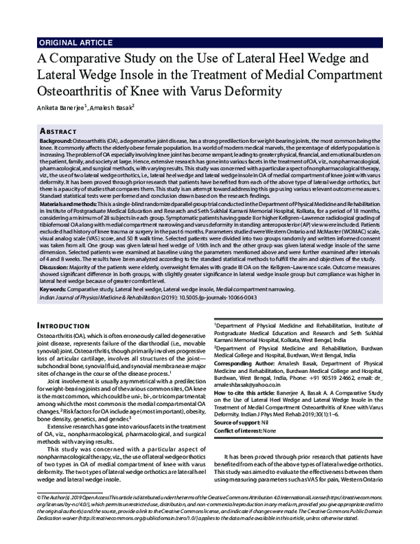(PDF) A Comparative Study on the Use of Lateral Heel Wedge and Lateral ...