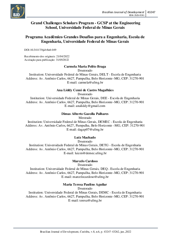 (PDF) Grand Challenges Scholars Program - GCSP at the Engineering ...
