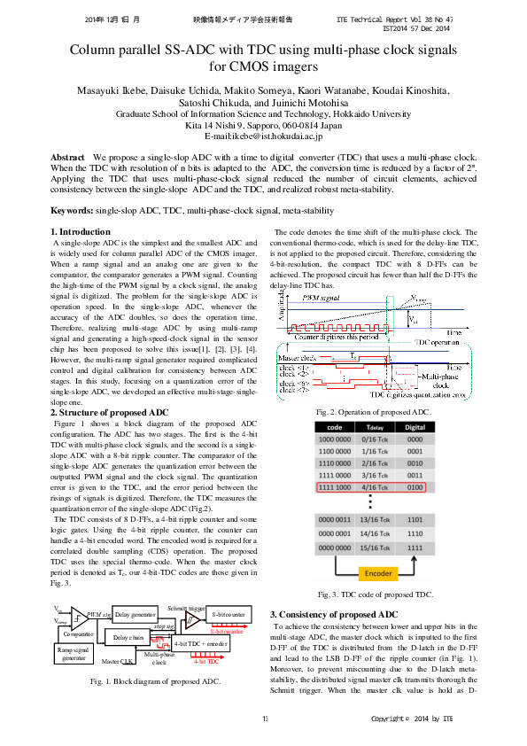 (PDF) Column parallel SS-ADC with TDC using multi-phase clock signals ...