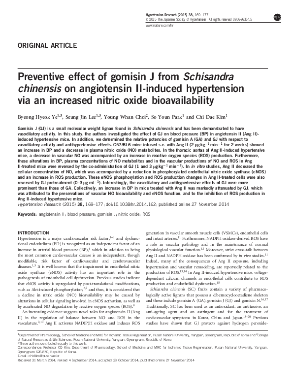 (PDF) Preventive effect of gomisin J from Schisandra chinensis on ...