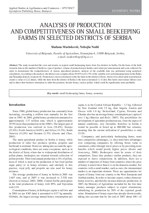 Pdf Predicting Honey Production Using Data Mining And Artificial Neural Network Algorithms In