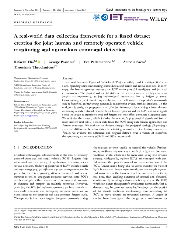 (PDF) A real‐world data collection framework for a fused dataset creation for joint human and ...
