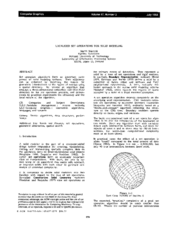 Pdf Localized Set Operations For Solid Modeling