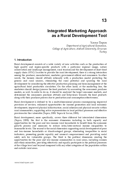 (PDF) Integrated Marketing Approach as a Rural Development Tool