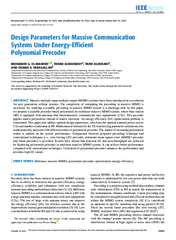 (PDF) Energy-Efficient Polynomial Precoder for MIMO