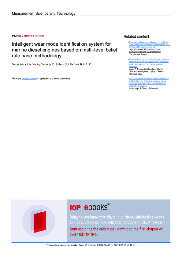 (PDF) Intelligent wear mode identification system for marine diesel ...