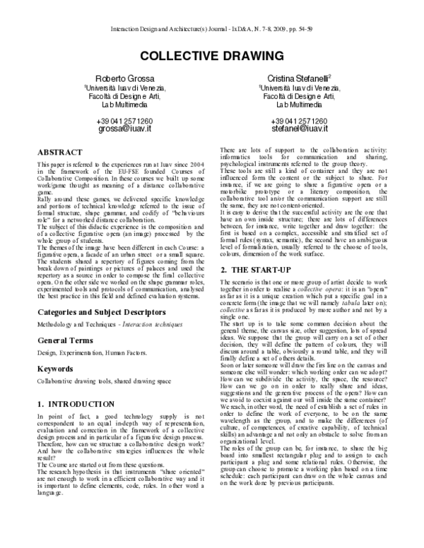 (PDF) Collective drawing