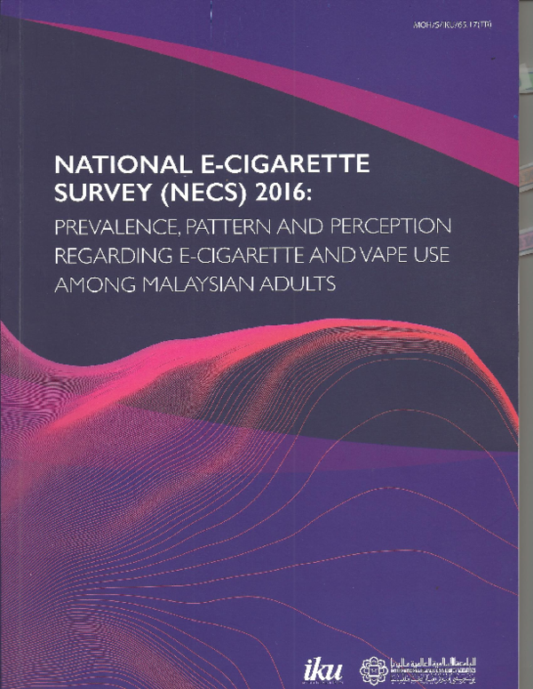 (PDF) National e-cigarette survey (NECS) 2016: prevalance, pattern and ...