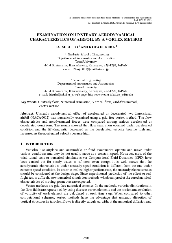 (PDF) Examination on unsteady aerodynamical characteristics of airfoil ...