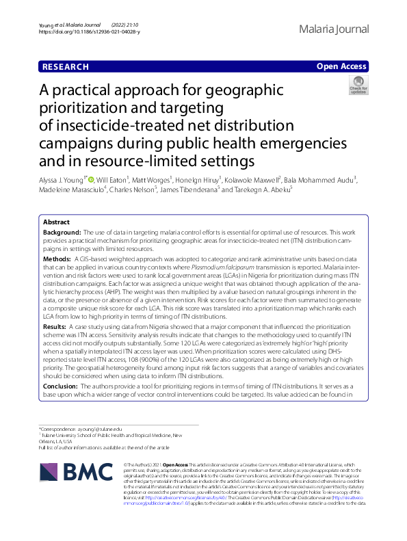 (PDF) A practical approach for geographic prioritization and targeting ...
