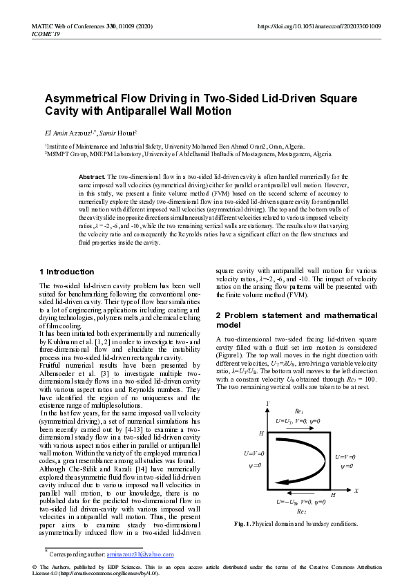 (PDF) Asymmetrical Flow Driving in Two-Sided Lid-Driven Square Cavity ...