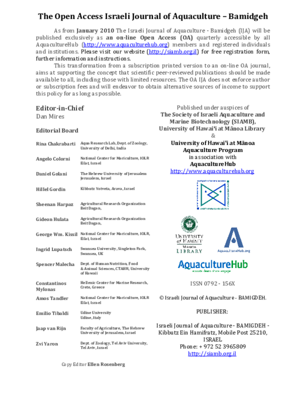 (PDF) Effect of Total Fish Meal Replacement with Vegetal Protein Alone ...
