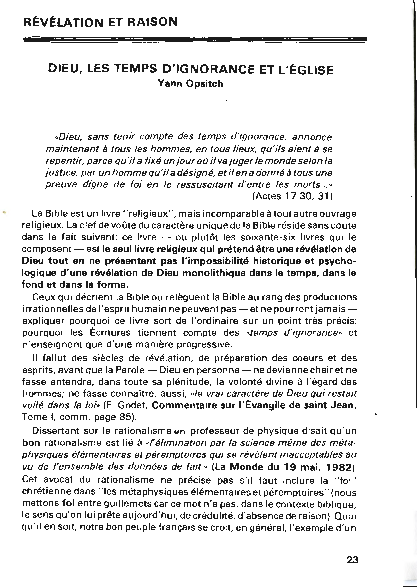 (PDF) Dieu et les temps d'ignorance - God and the times of ignorance