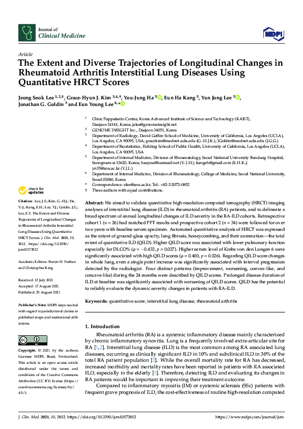 (PDF) The Extent and Diverse Trajectories of Longitudinal Changes in Rheumatoid Arthritis ...